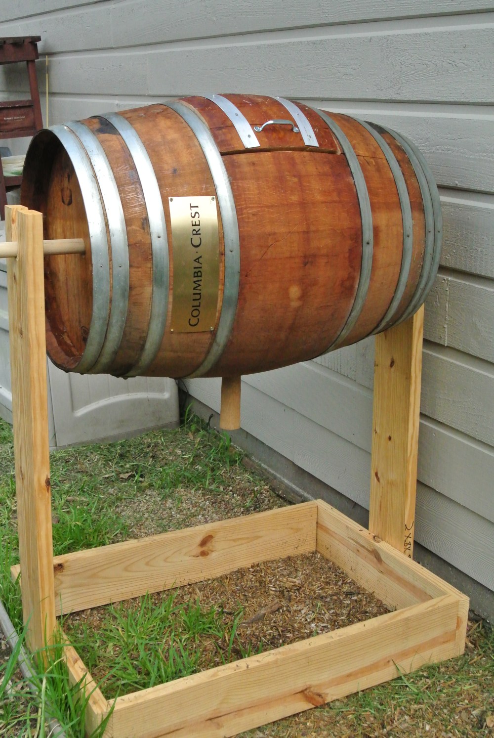 wine barrel composter | From My Backyard